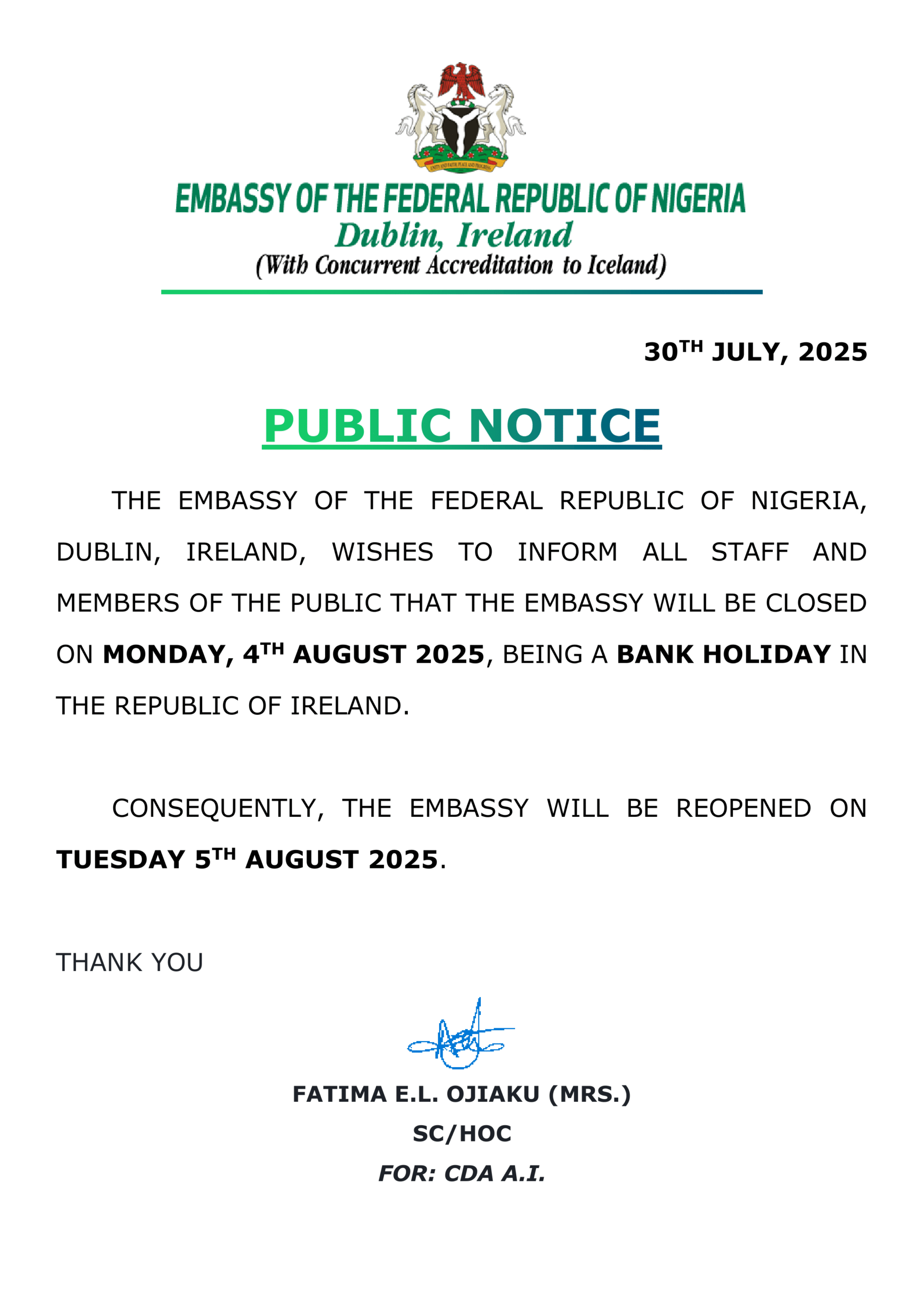 NIN Centres In Dublin, Ireland